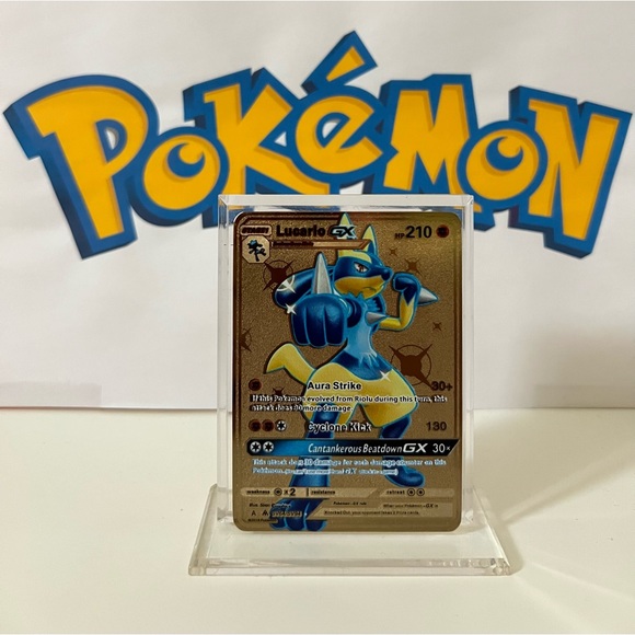 Pokemon | Toys | Pokmon Lucario Gx Sv64sv94 Hidden Fates Full Art Metal ...